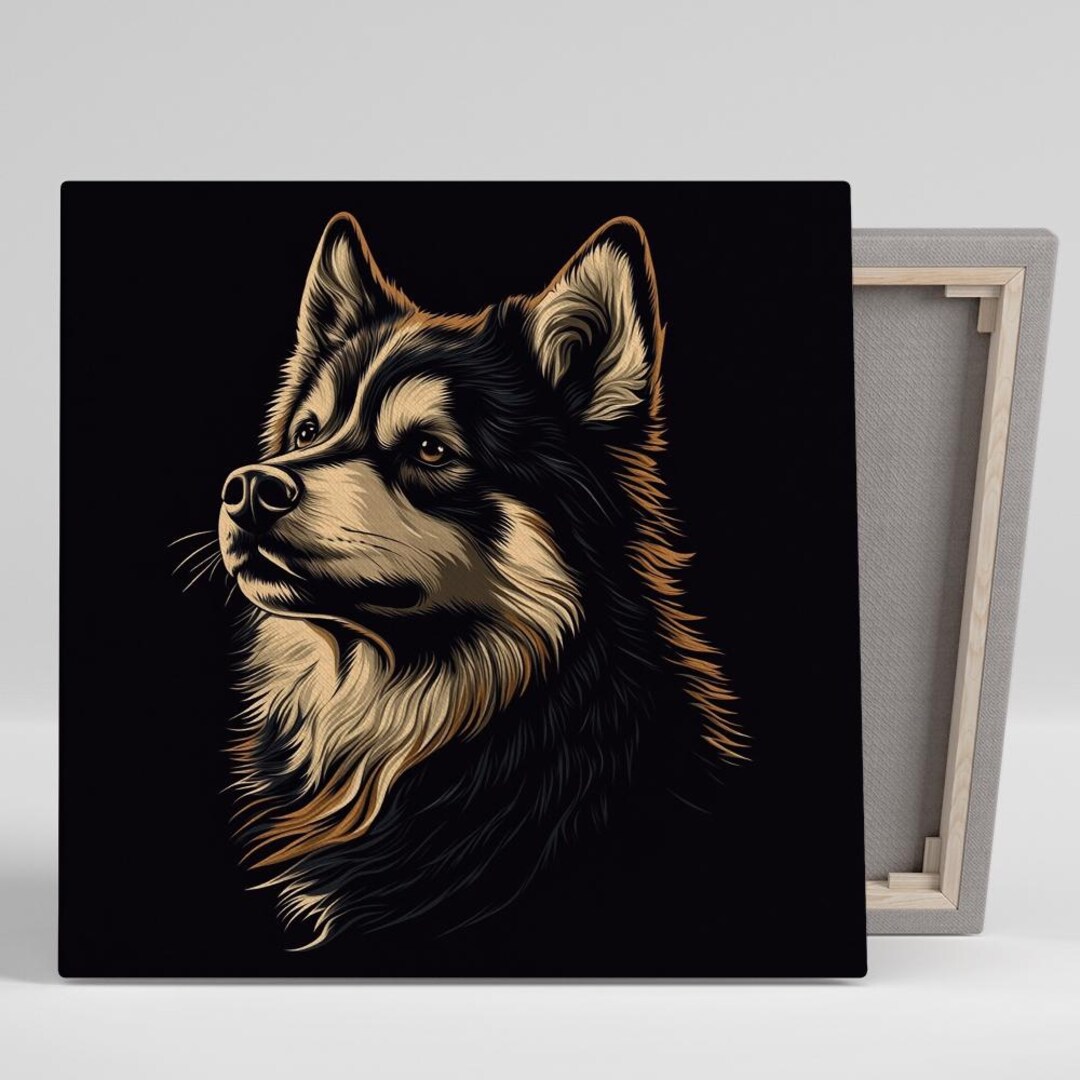 Siberian Husky Art, Canvas or Poster, Animal Contemporary Decor, Living ...
