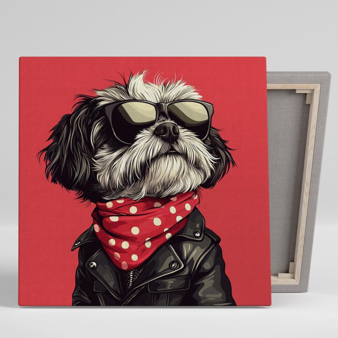 Shih Tzu Art, Canvas or Poster, Animal Pop Art Wall Decor, Modern ...