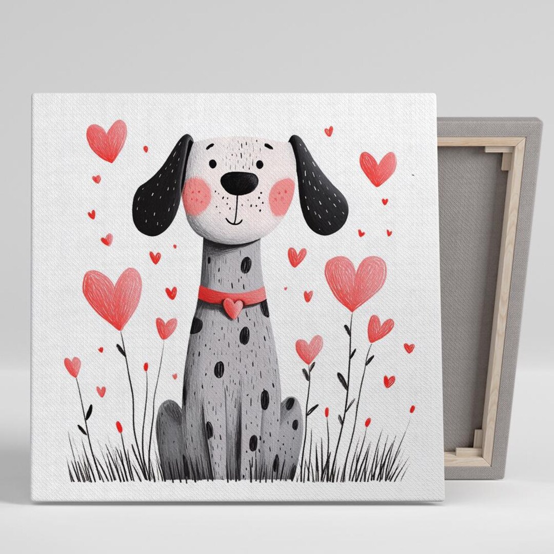 Dalmatian Wall Art, Canvas or Poster, Whimsical Animal Decor, Children ...