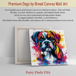 Boxer Dog Art, Canvas or Poster, Pop Art Eclectic Decor, Vibrant Canine ...