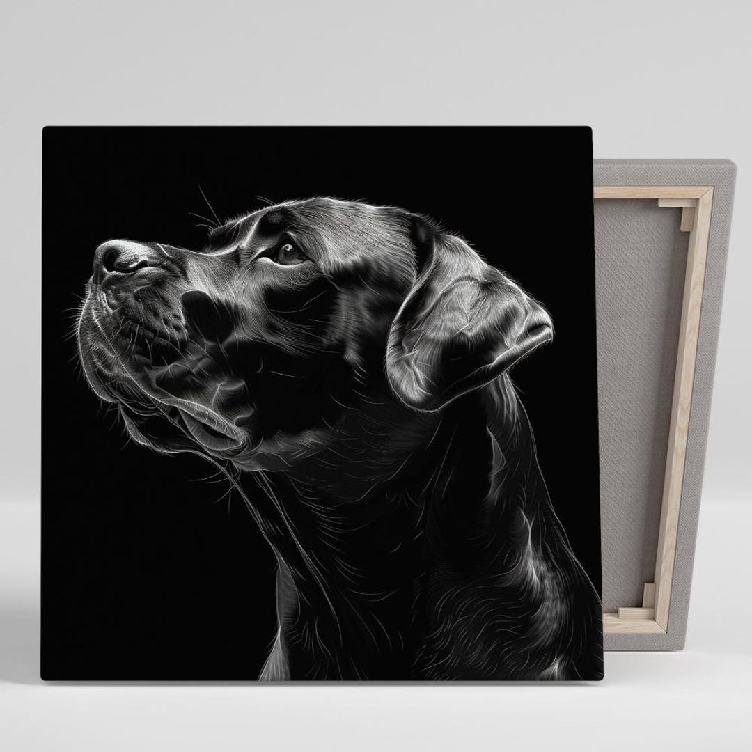 Labrador Retriever Art, Canvas or Poster, Minimalist Contemporary Decor ...
