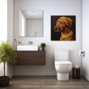 Rhodesian Ridgeback Art, Canvas or Poster, Glam Traditional Bohemian ...