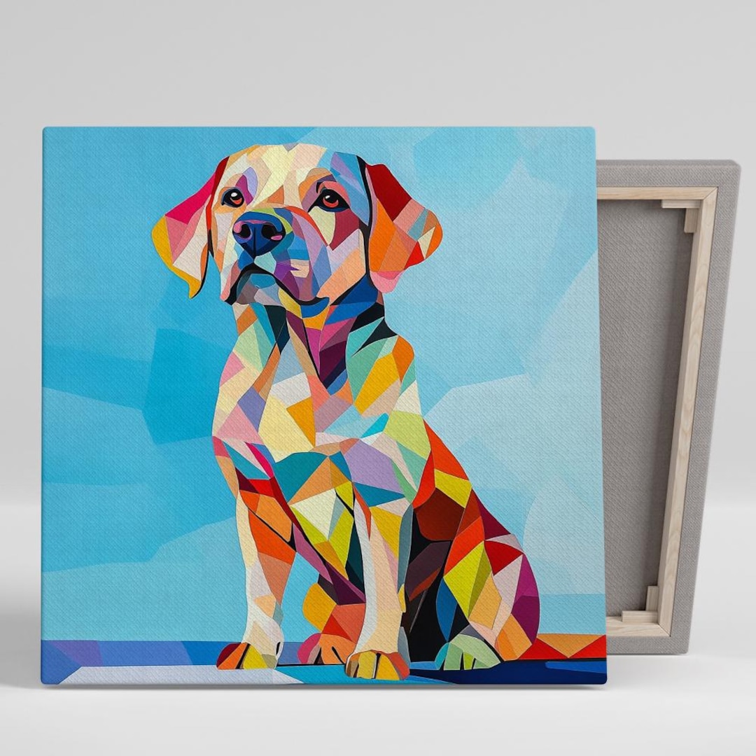 Art mural labrador retriever, toile ou affiche, pop art contemporain ...