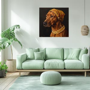 Rhodesian Ridgeback Art, Canvas or Poster, Glam Traditional Bohemian ...
