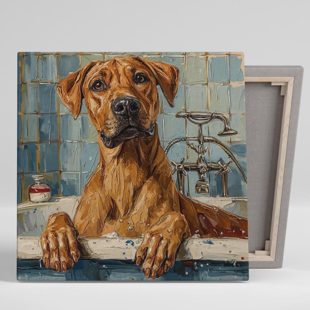 Rhodesian Ridgeback Art, Canvas or Poster, Animal Impressionism Decor ...