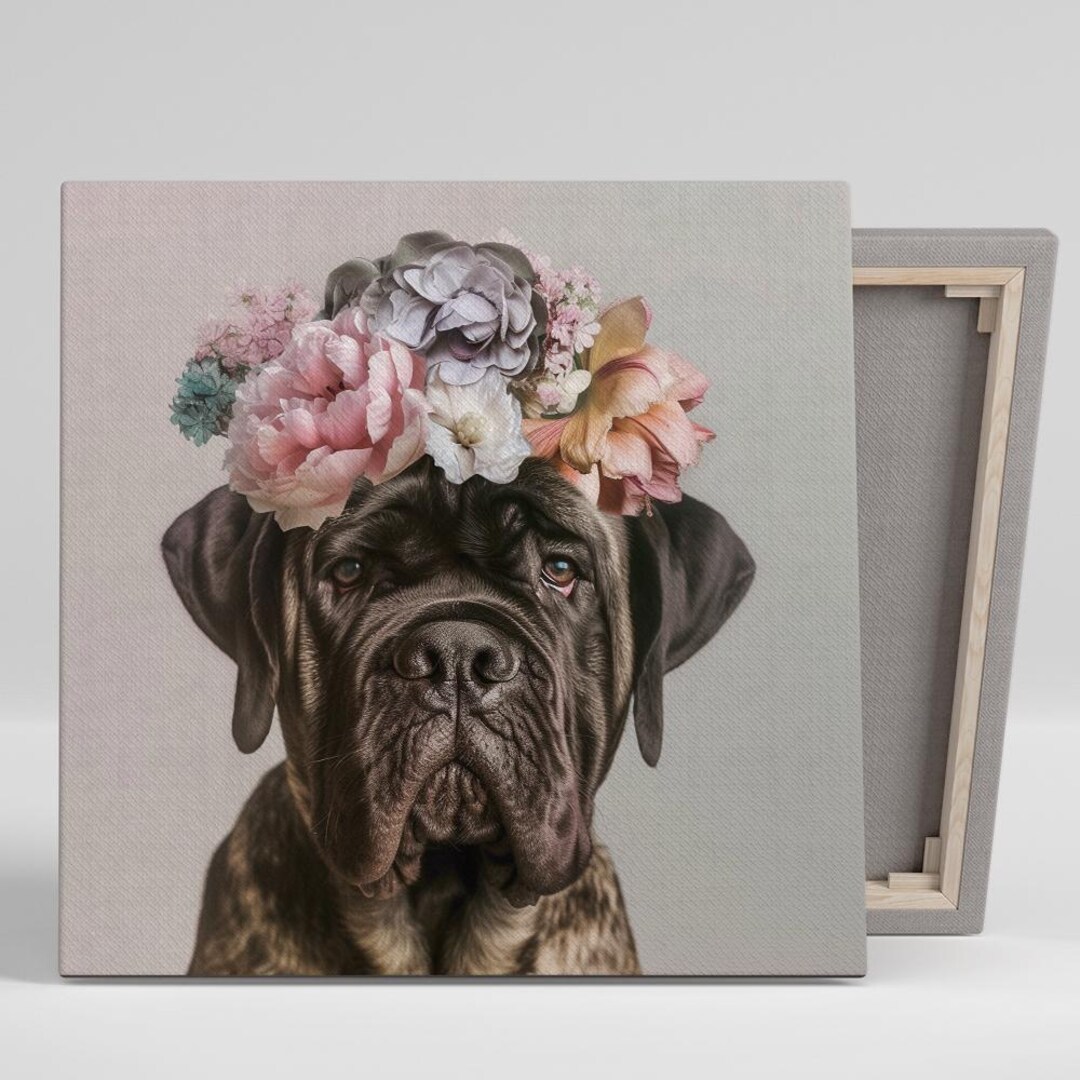 Cane Corso Wall Art, Canvas or Poster, Whimsical Bohemian Rustic Decor ...