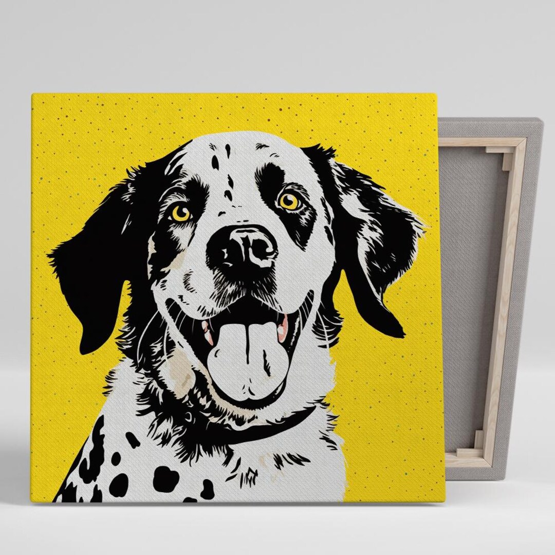 Dalmatian Wall Art, Canvas or Poster, Pop Art Minimalist Decor, Living ...