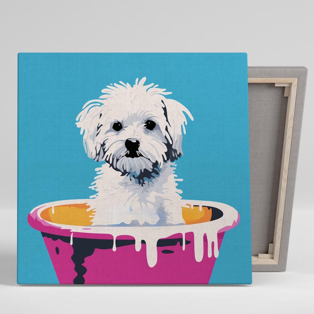 Maltese Art, Canvas or Poster, Contemporary Pop Minimalist Decor ...