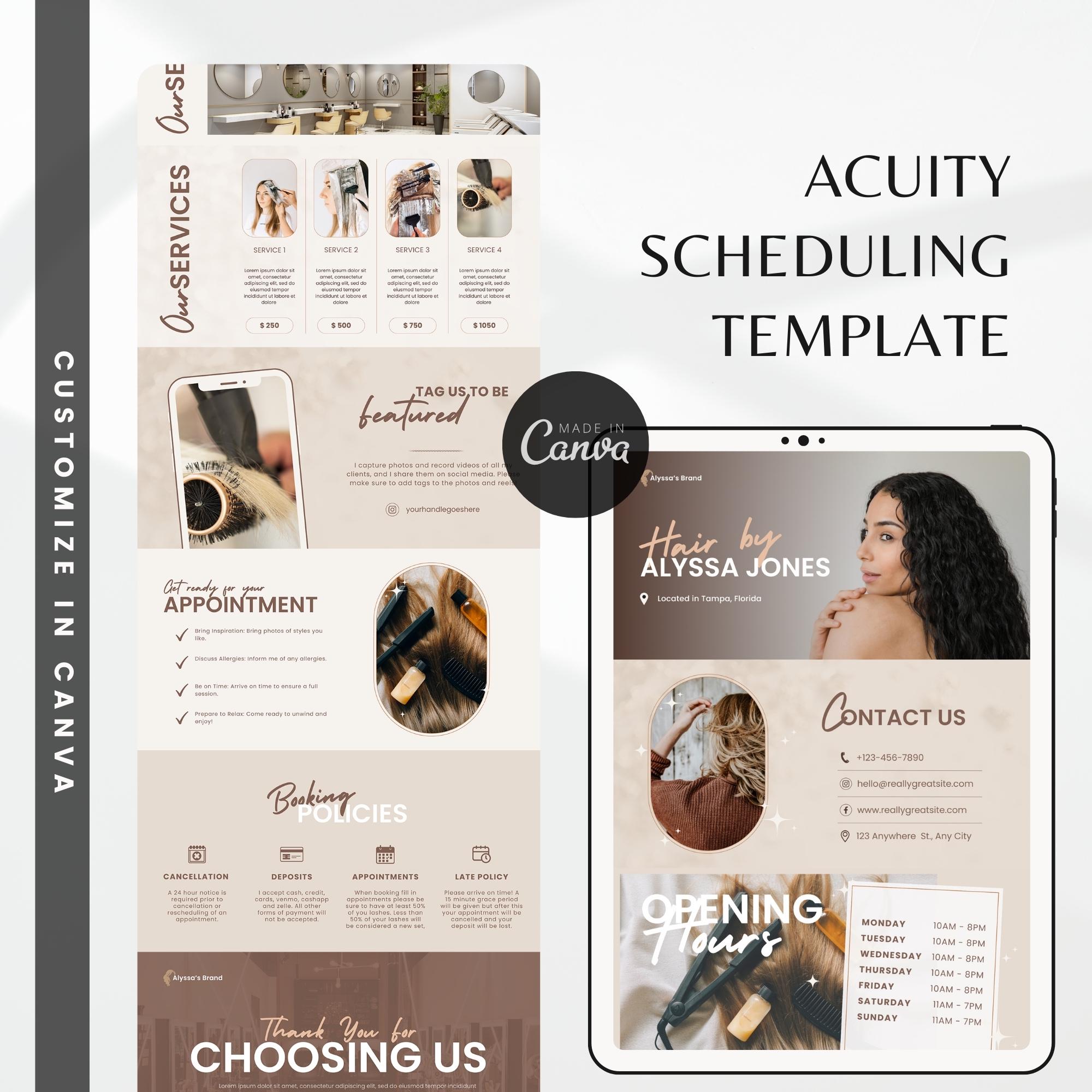 Acuity Scheduling Hair Stylist DIY Acuity Scheduling Template Acuity ...