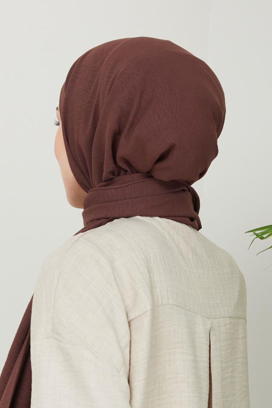 Cotton Jazz Hijab - Islamic Head Cover - Modesty Shawl - Chestnut Brown ...