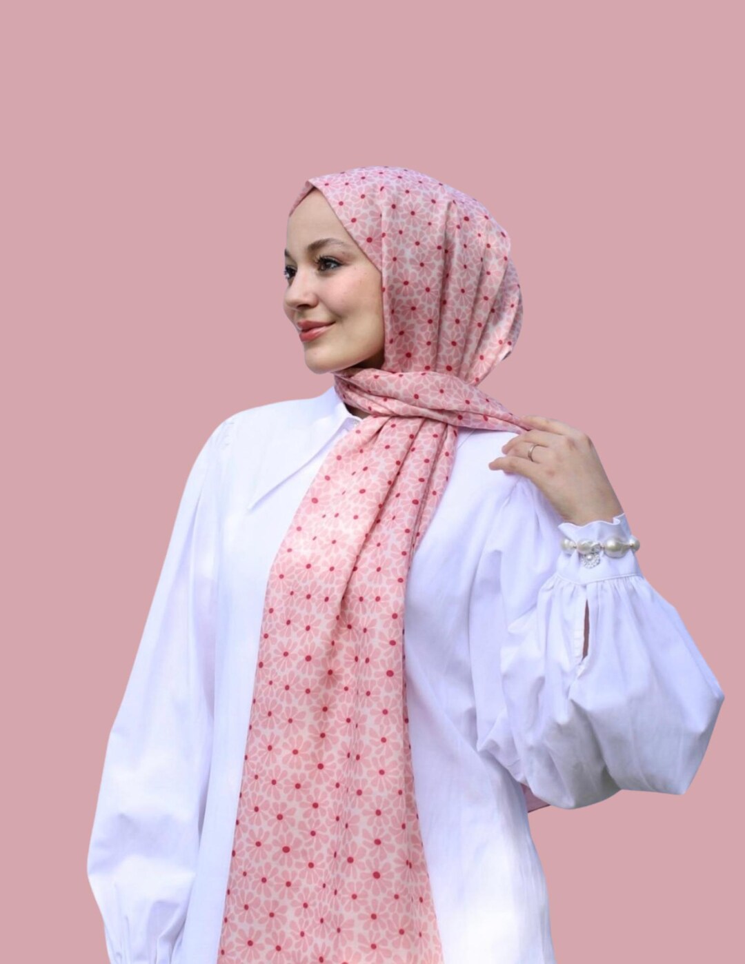 Soft Cotton Hijab | Rectangle Scarf | Islamic Head Covering | Daisy ...