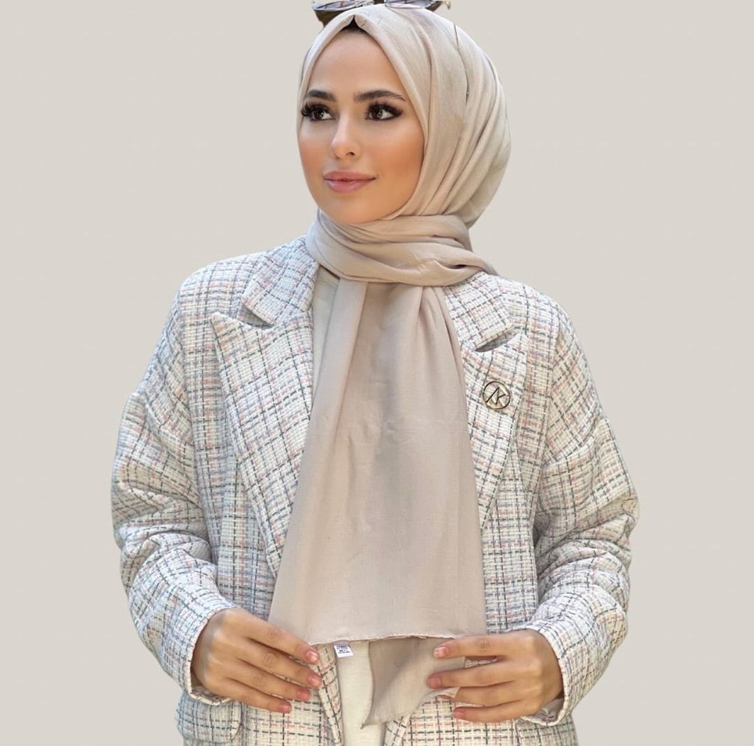 Cotton Jazz Hijab Islamic Head Cover Modesty Shawl Sand Hijab - Etsy