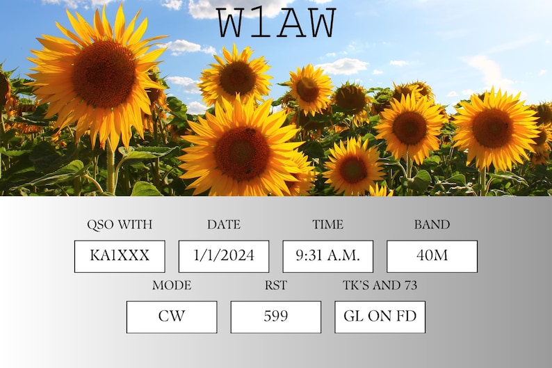 Amateur Radio QSL Card | Digital Canva Template - Etsy