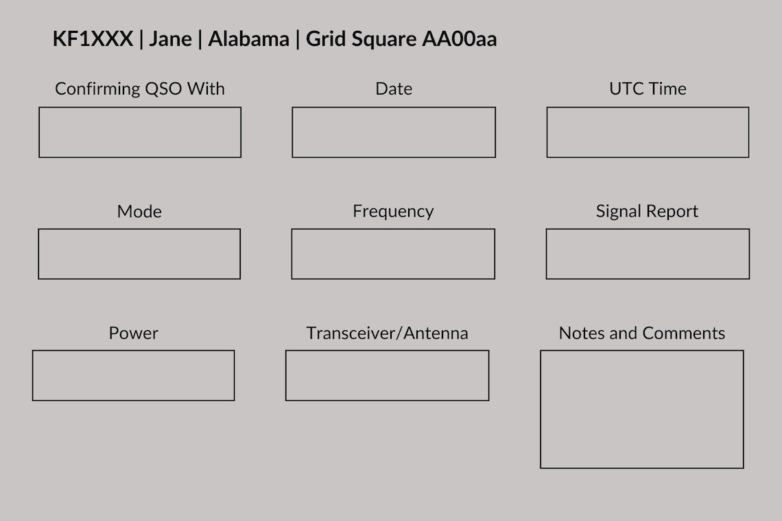 Ham Radio QSL Card Template: Earth Design (canva Digital Template 6x4in ...