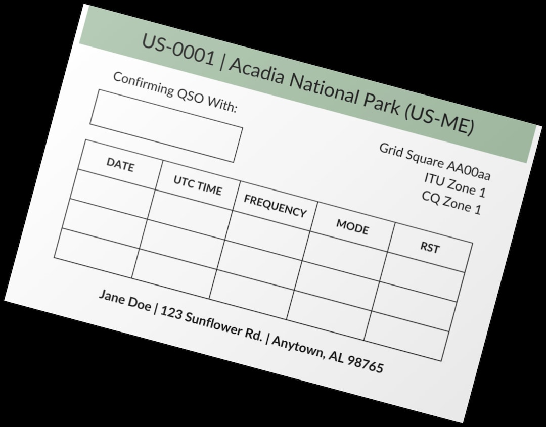 Amateur Radio Portable Operations QSL Card Template | Digital Canva ...