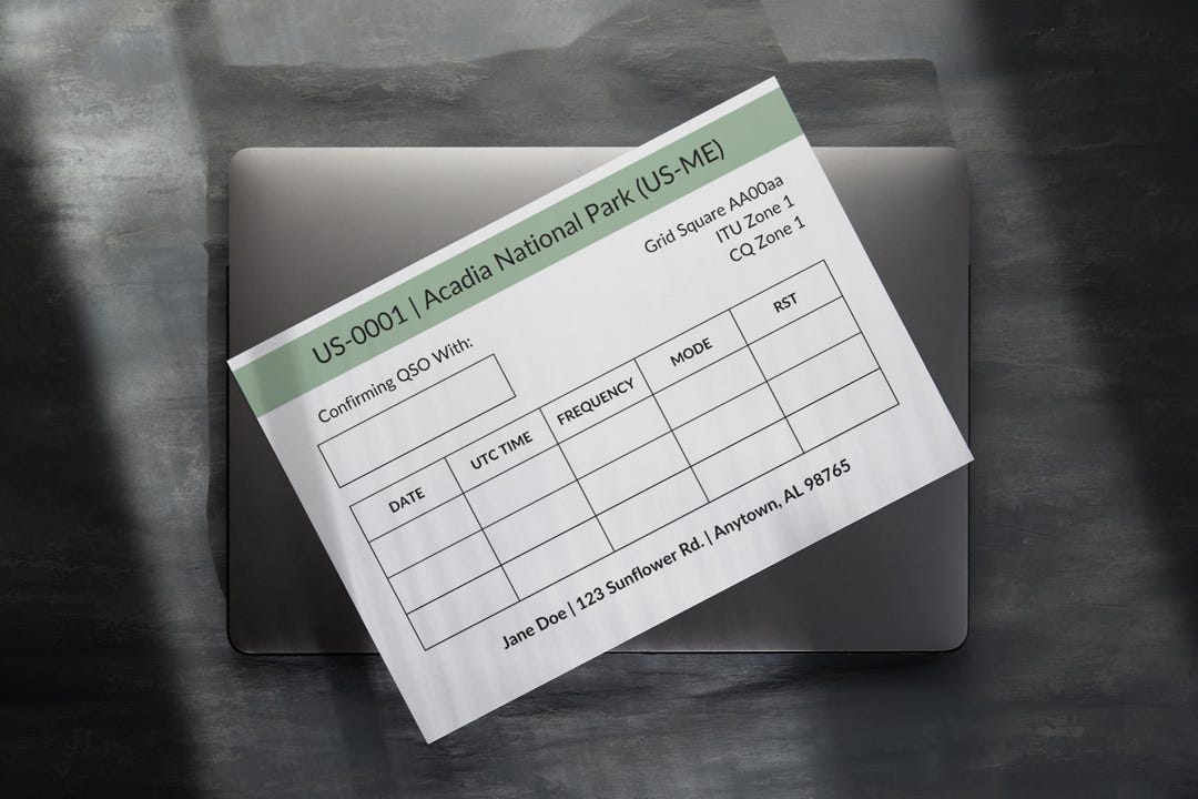 Amateur Radio QSL Card Template: Simple Design (digital Download Canva ...