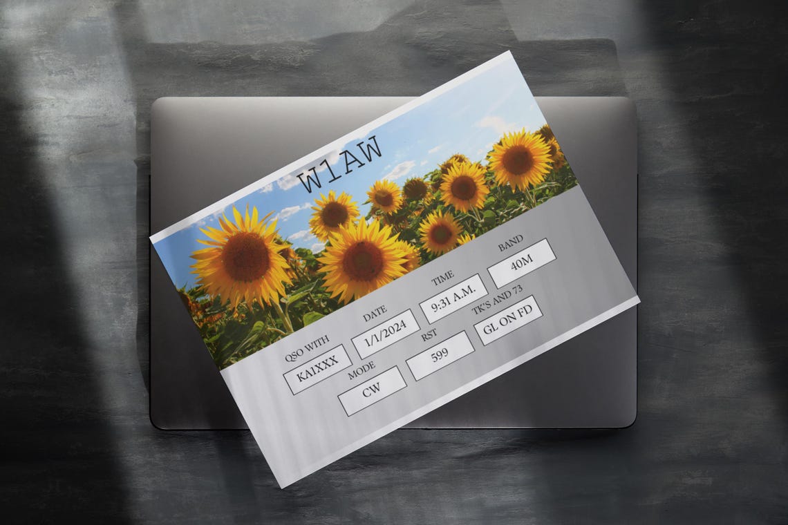 Amateur Radio QSL Card | Digital Canva Template - Etsy