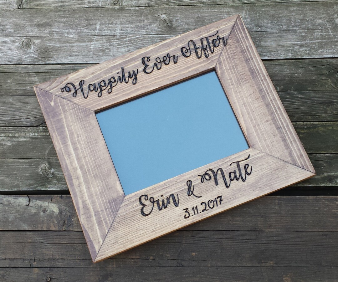 Personalized Wood Wedding Picture Frame, Photo Frame, 5x7 8x10 Picutre ...