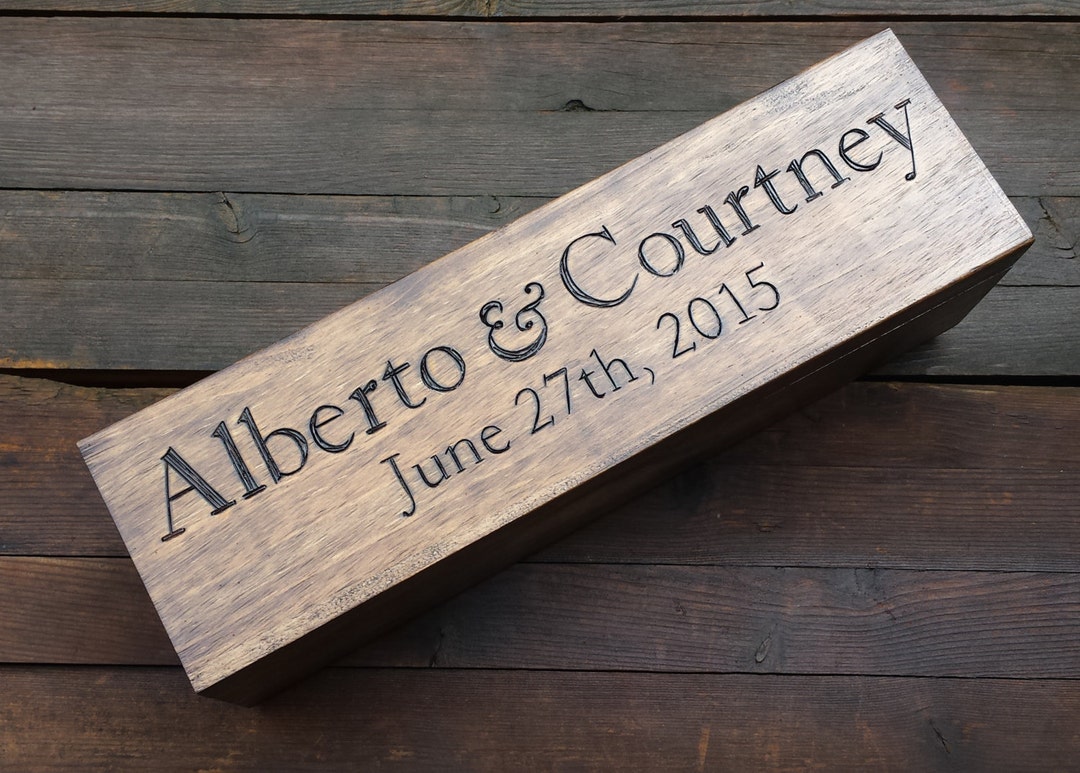 Wedding Wine Box Wine Box Ceremony First Fight Box Custom - Etsy