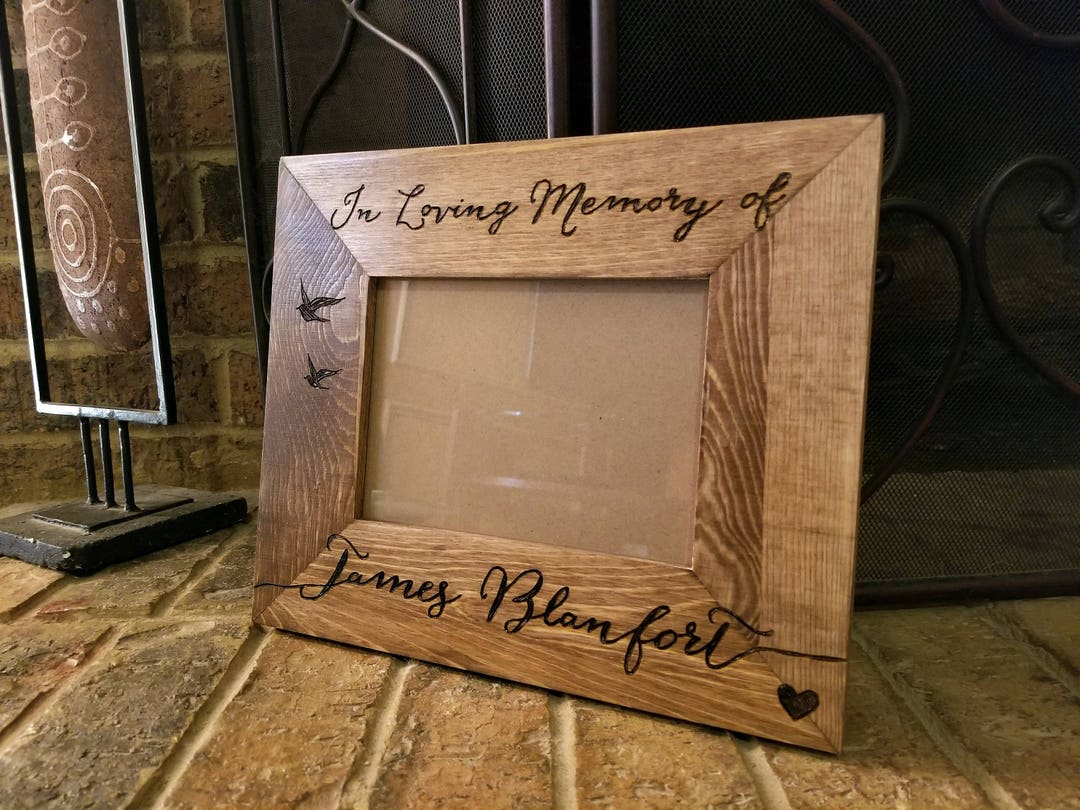 In Memory of Personalized Photo Frame Picture Frame, Custom Bereavement ...