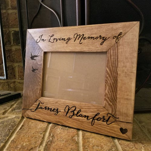 In Memory of Personalized Photo Frame Picture Frame Custom - Etsy