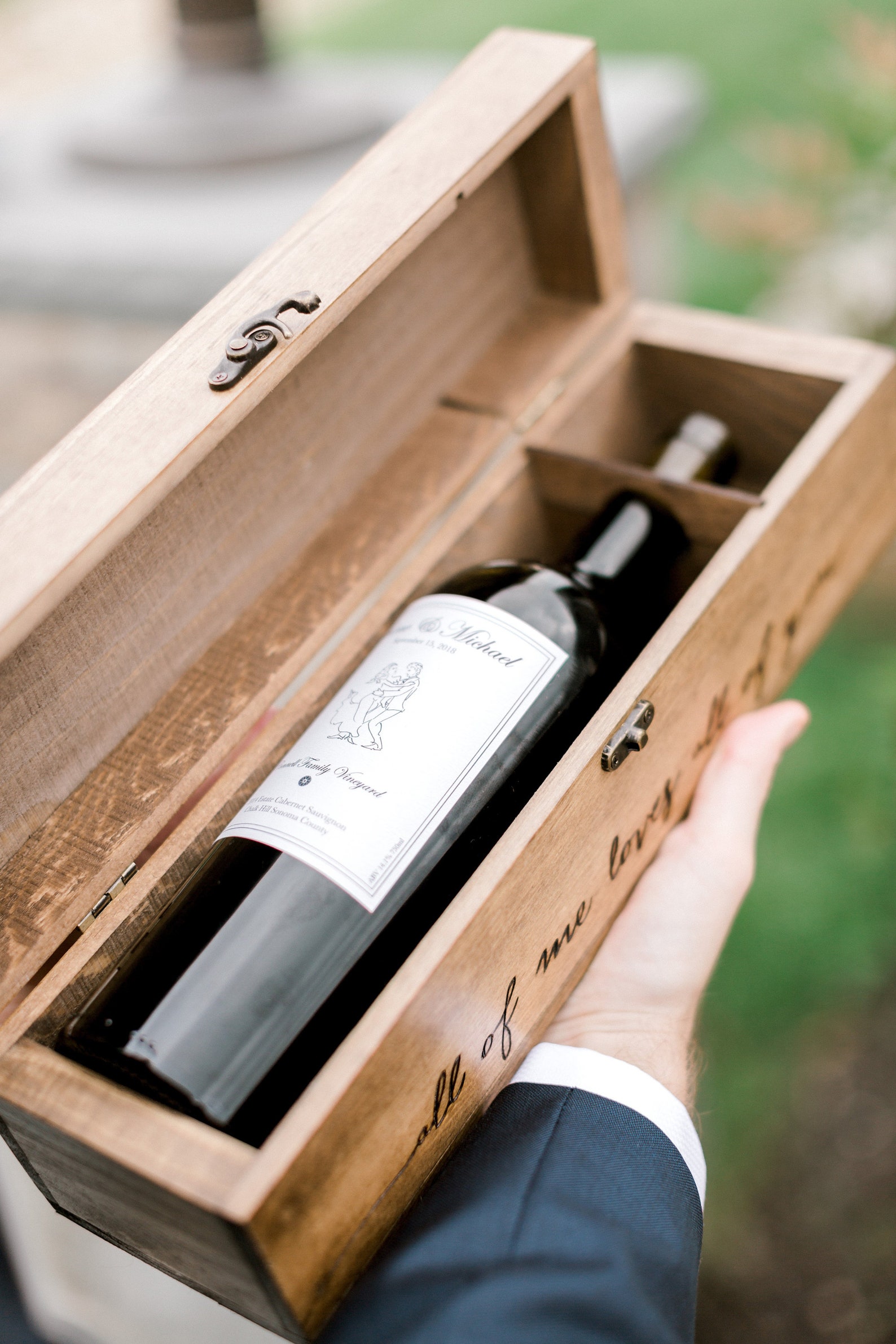 Custom Wedding Wine Box Personalized Wooden Ceremony Love - Etsy