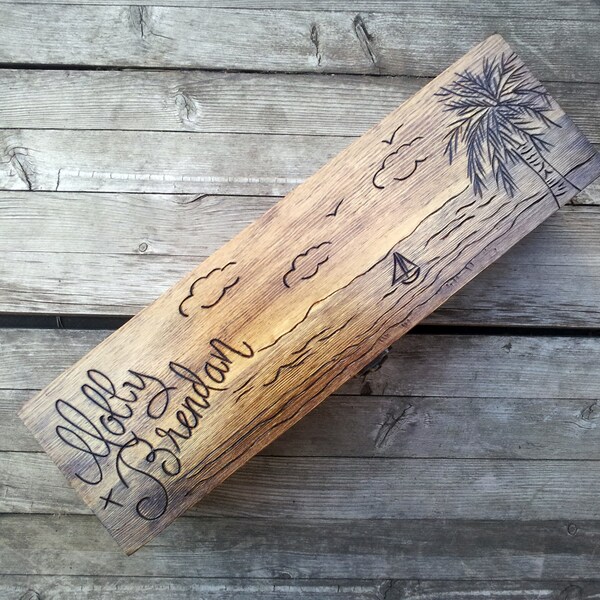 Palm Tree Wooden Box - Etsy