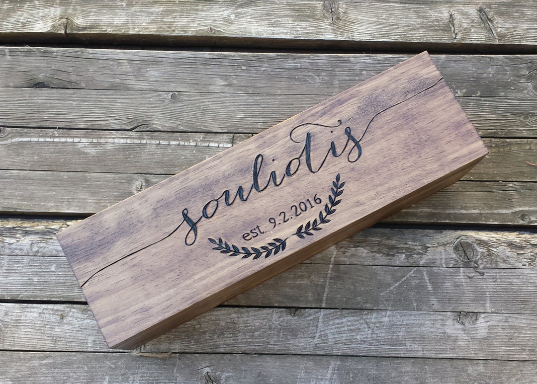 Wedding Day Unity Box Alternative Ceremony Custom Hand Engraved ...