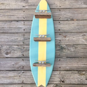 Surfboard Towel Rack Barn Wood Shelf Best Seller Coastal Decor OBX ...