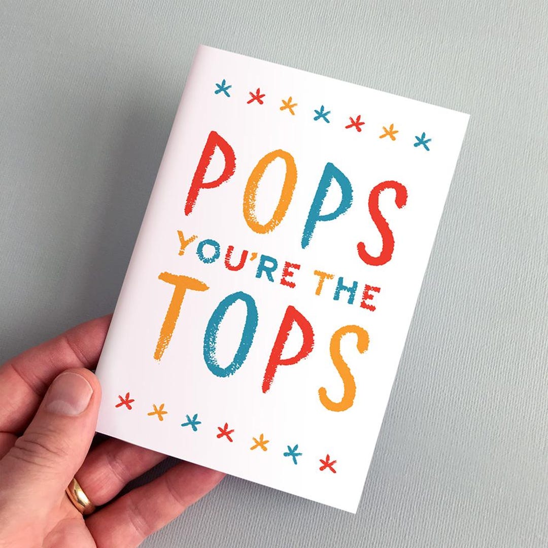 Pops You're the Tops Card: Recycled Father's Day Card - Etsy