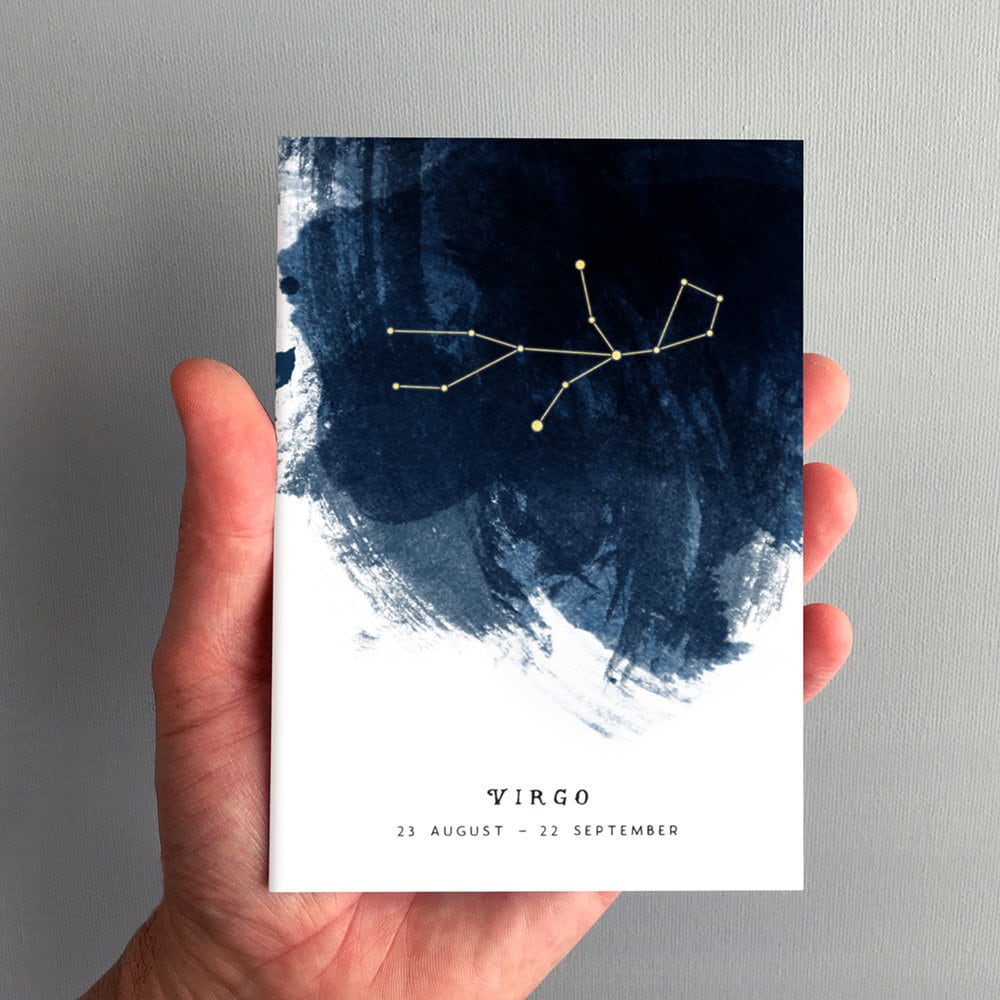 Virgo Constellation Zodiac Star Sign Birthday Card 23 August 22 ...