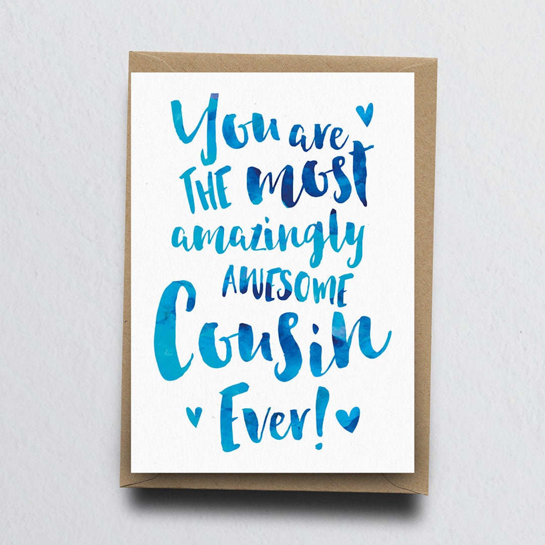 The Most Amazingly Awesome Cousin Greeting Card - Cousin Thank You ...