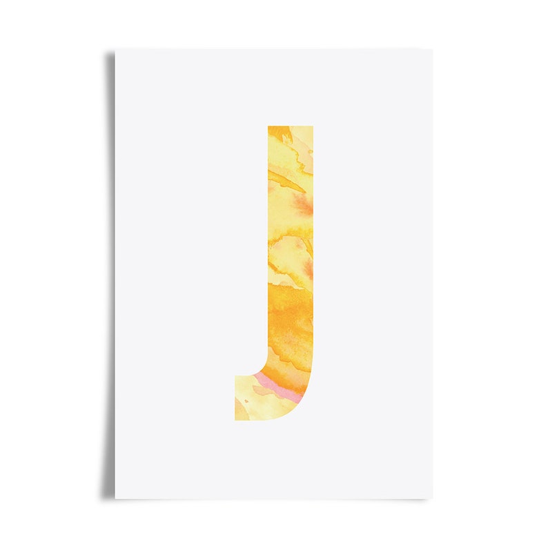 Watercolour Alphabet Initial Letter Digital Art Print - Etsy