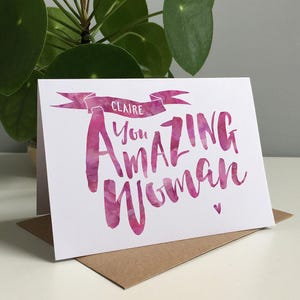 You Amazing Woman Personalised Greeting Card - Mother's Day Card ...