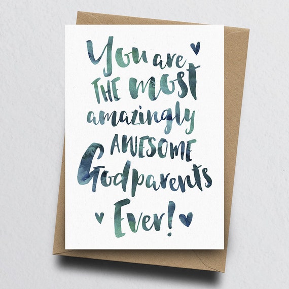 Baptism Godparents Greeting Cards