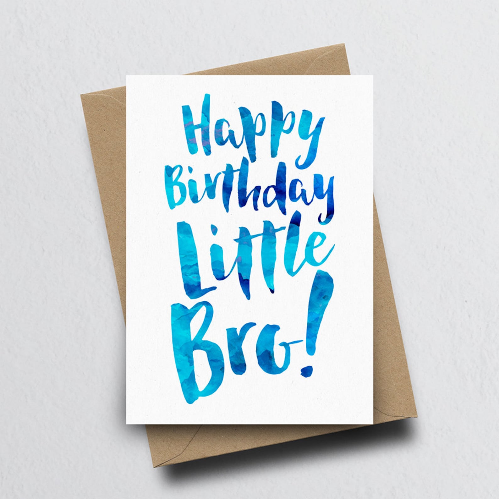 Happy Birthday Little Bro Greeting Card - Brother Birthday Card, Little ...