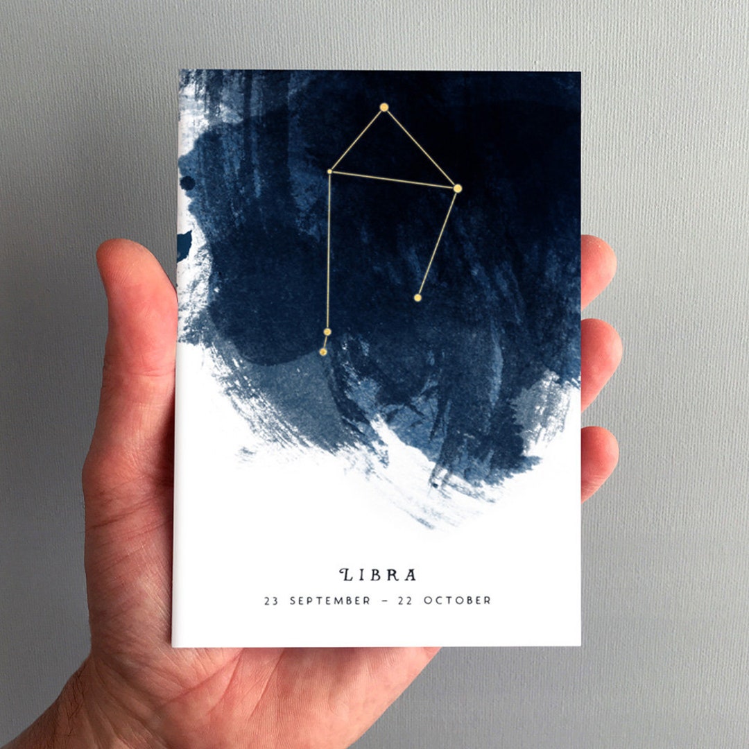 Libra Constellation Zodiac Star Sign Birthday Card 23 September - 22 ...
