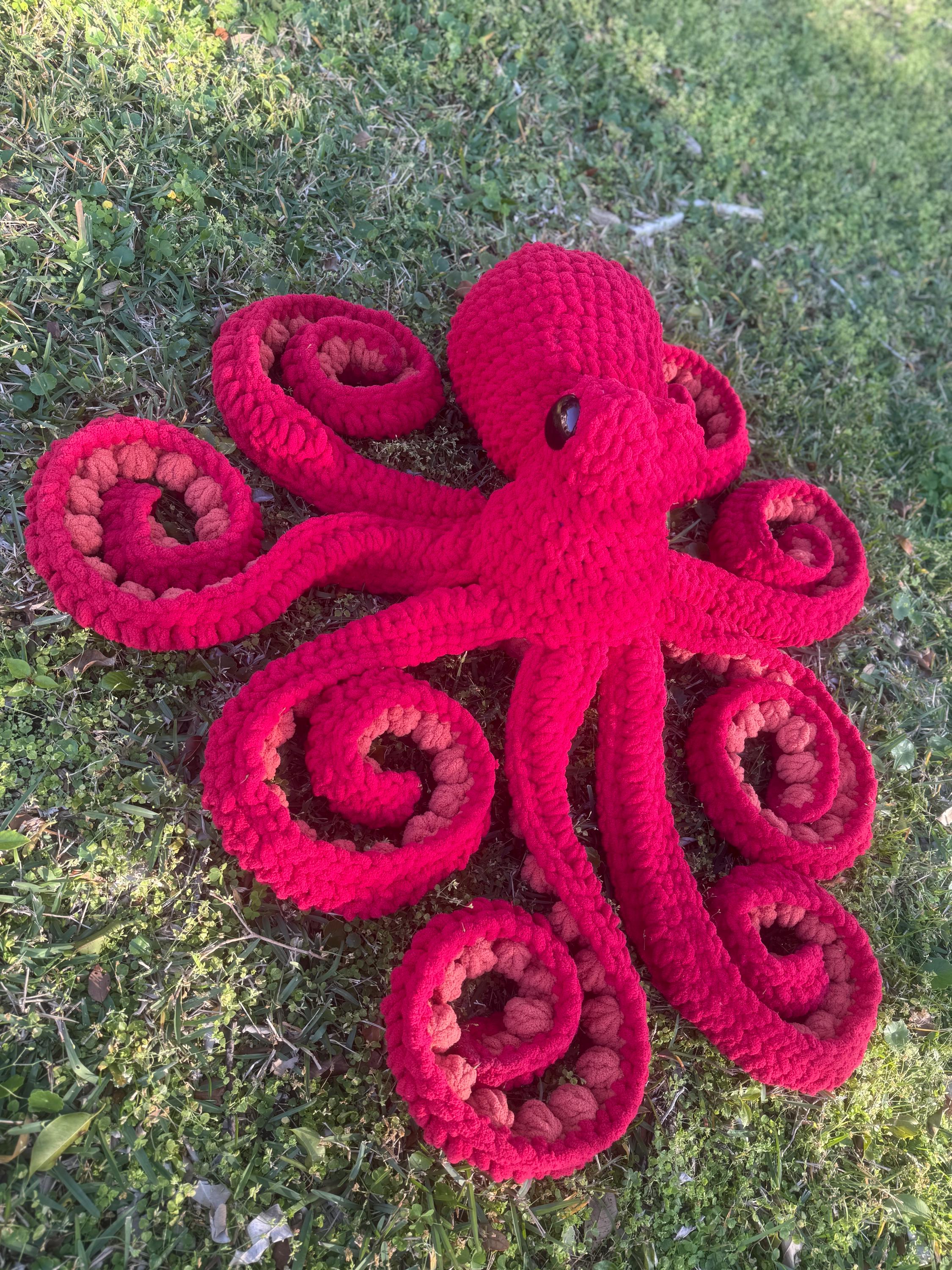 Customizable Emotional Support Amigurumi Plushie Giant Octopus Toy ...