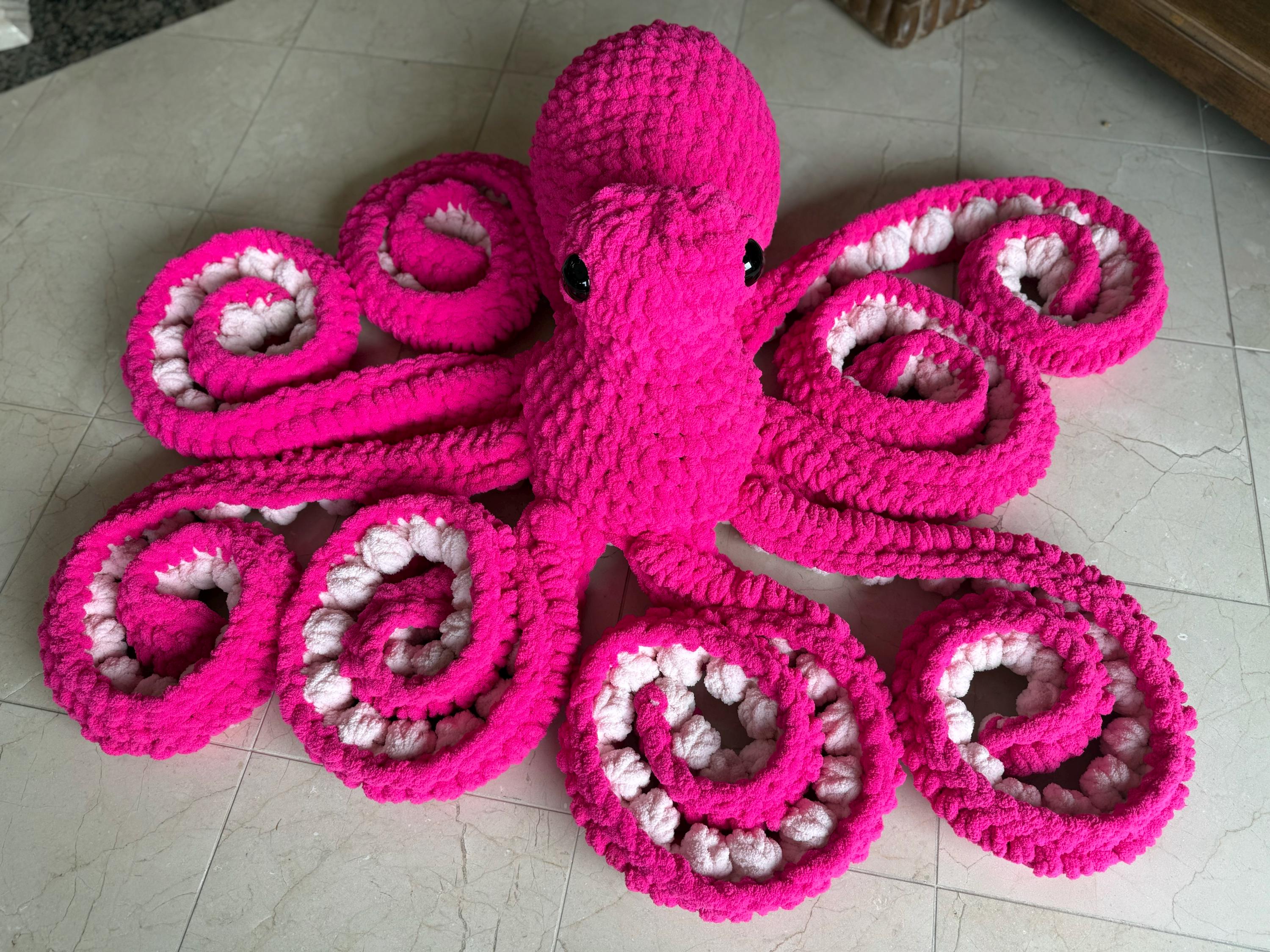 Customizable Emotional Support Amigurumi Plushie Giant Octopus Toy ...