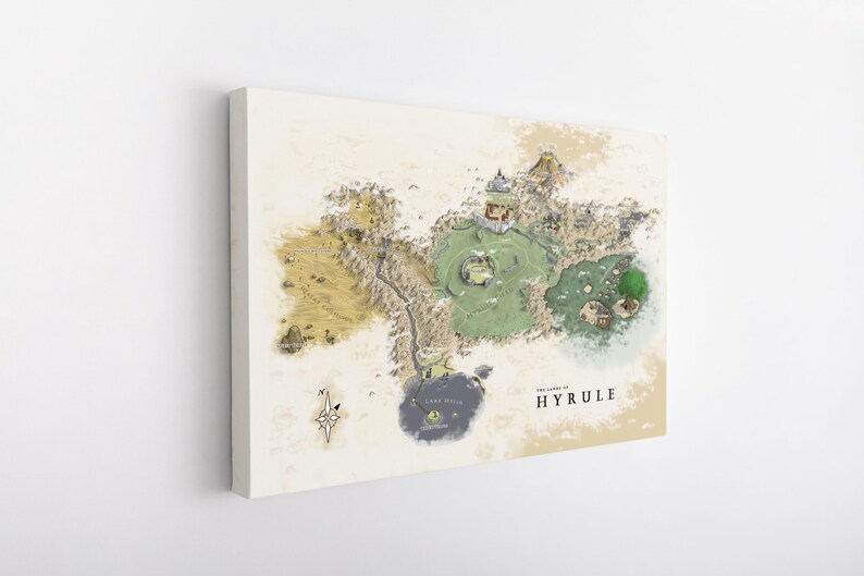 Hyrule Map Poster: Legend of Zelda Art, Ready to Hang - Etsy
