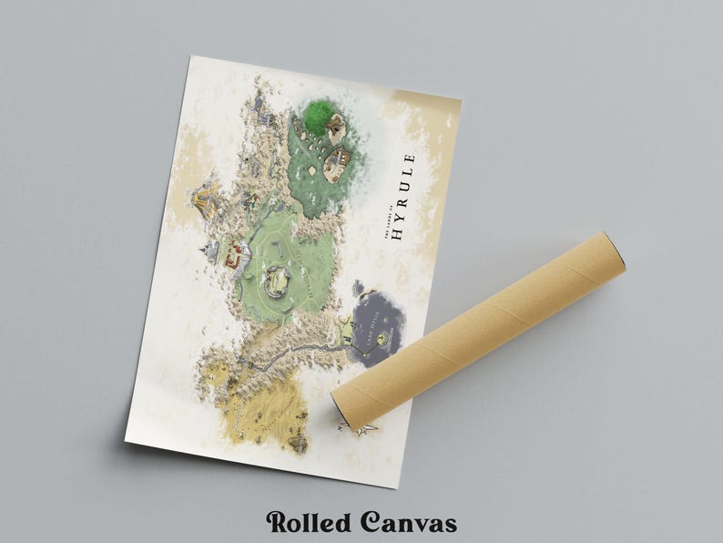 Hyrule Map Poster: Legend of Zelda Art, Ready to Hang - Etsy