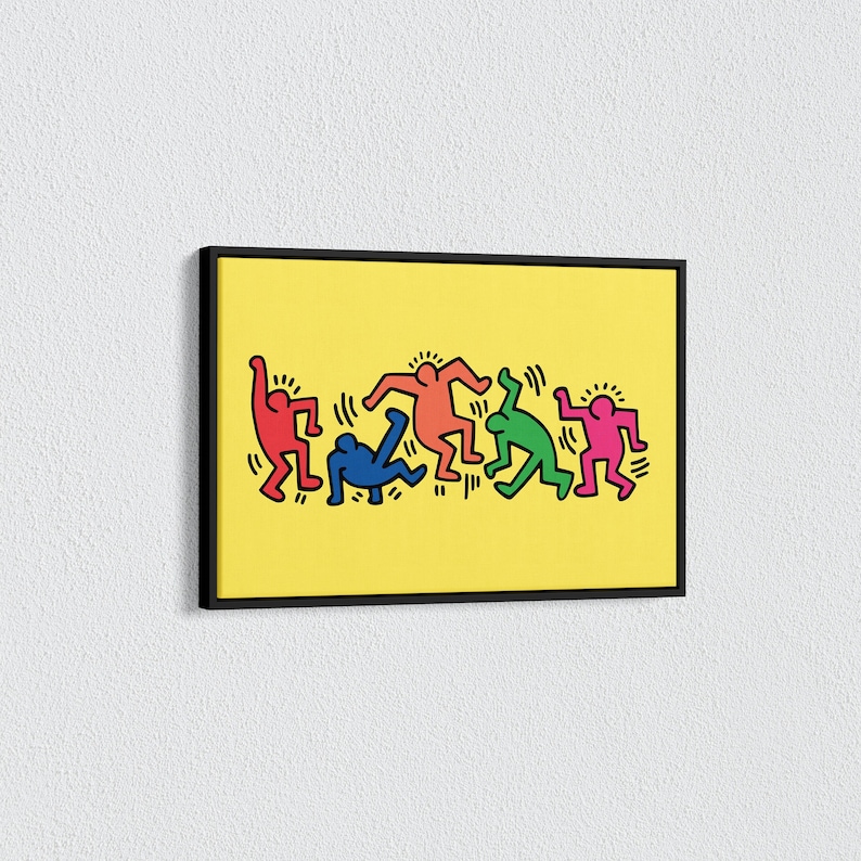 Keith Haring Dancing People Canvas, Keith Haring Dancer, Dancing People ...