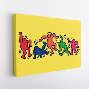 Keith Haring Dancing People Canvas, Keith Haring Dancer, Dancing People ...