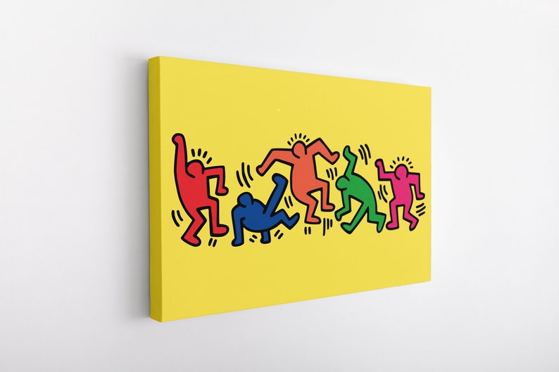 Keith Haring Dancing People Canvas, Keith Haring Dancer, Dancing People ...
