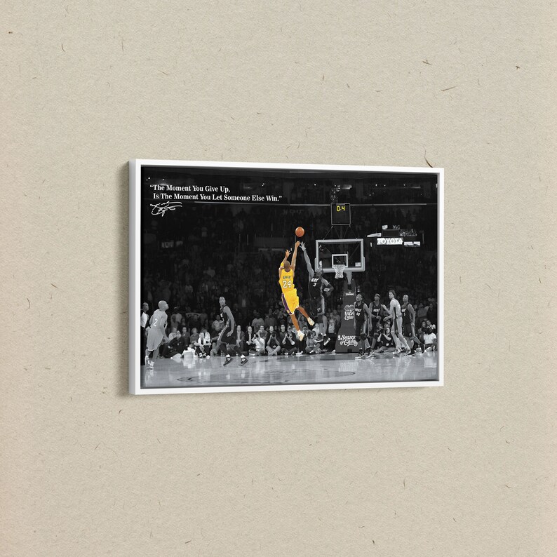 Kobe's the Last Shot Canvas, Kobe Bryant Motivational Poster, Lakers ...
