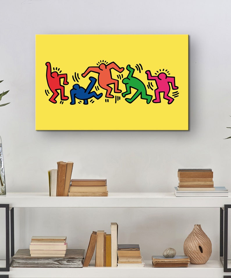 Keith Haring Dancing People Canvas, Keith Haring Dancer, Dancing People ...