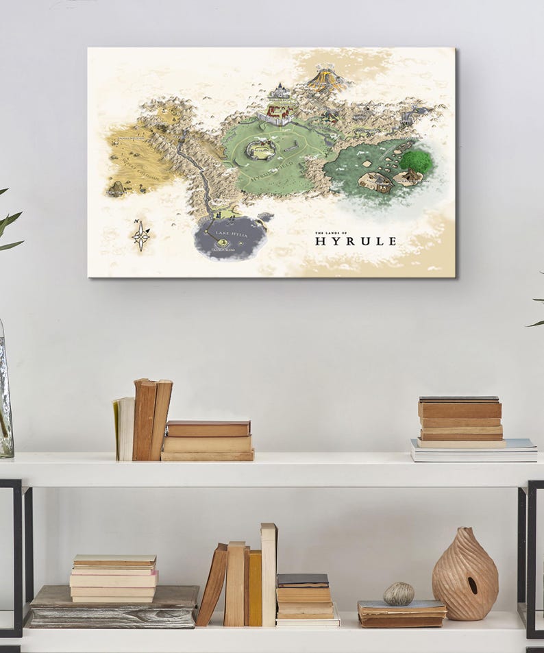 Hyrule Map Poster: Legend of Zelda Art, Ready to Hang - Etsy
