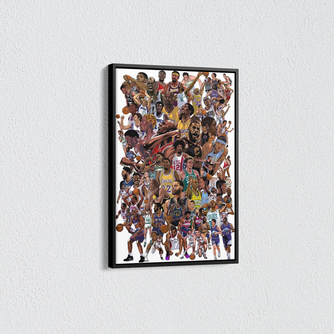 NBA Best Players Canvas, NBA Collage, NBA Gift, Basketball Team Canvas ...