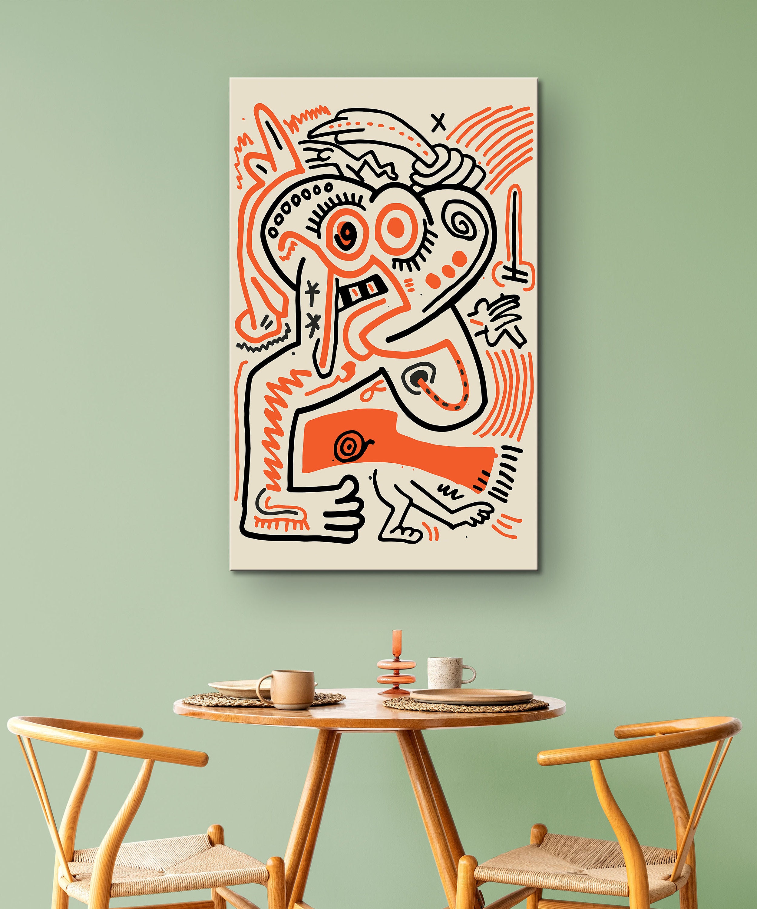 Keith Haring Canvas, Haring Exhibition, Pop Art Poster, Graffiti Art ...