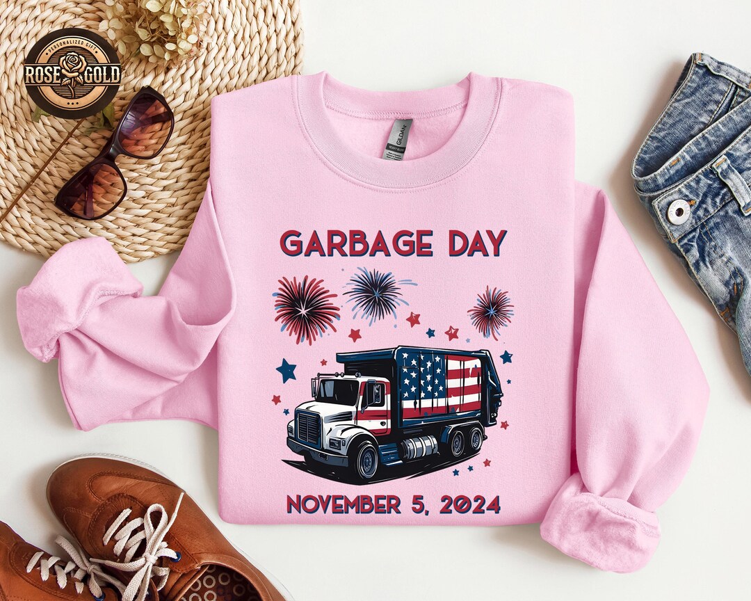 Garbage Day Sweatshirt, Trump Garbage Shirt, Patriotic Garbage Truck ...